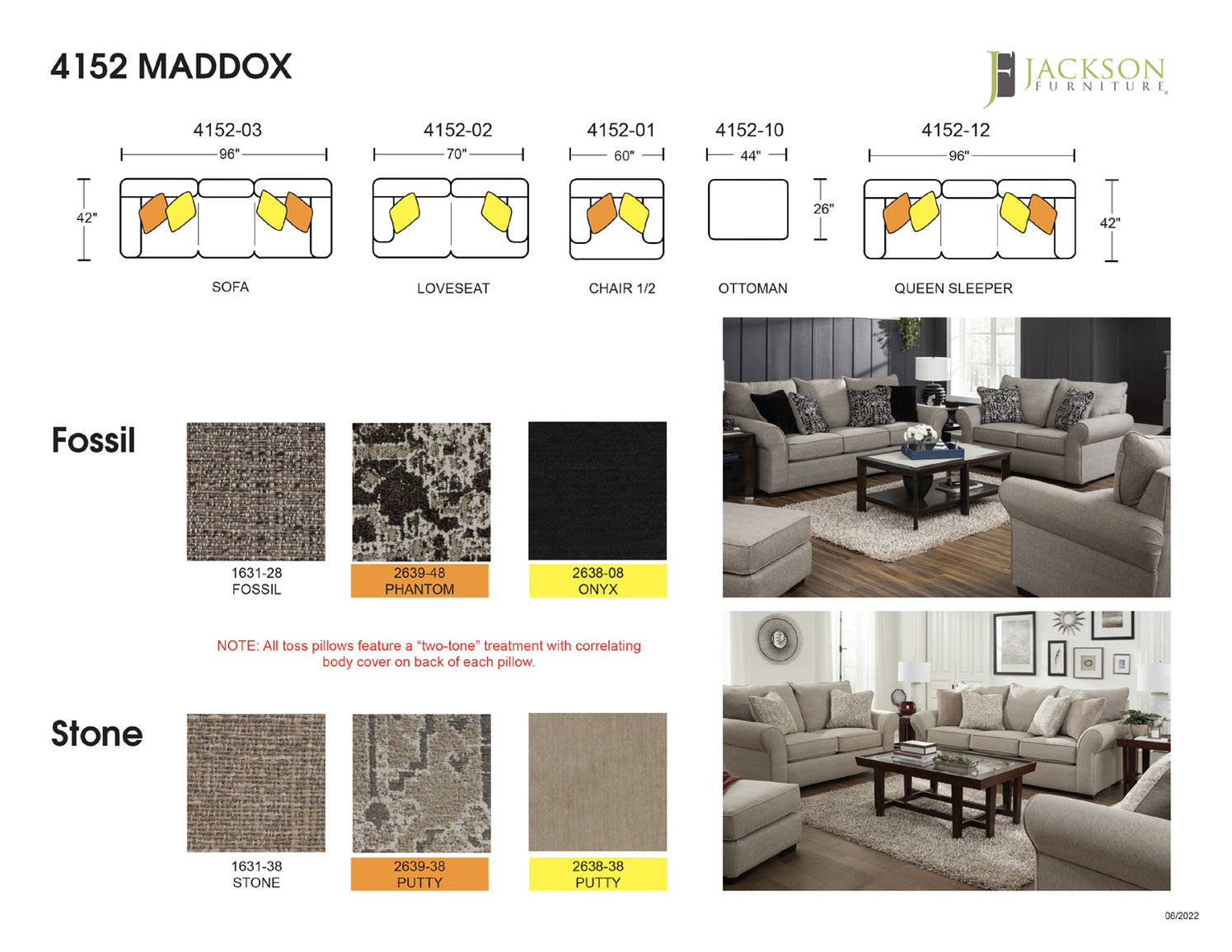 Jackson Furniture - Maddox Sofa in Stone - 4152-03-STONE ...