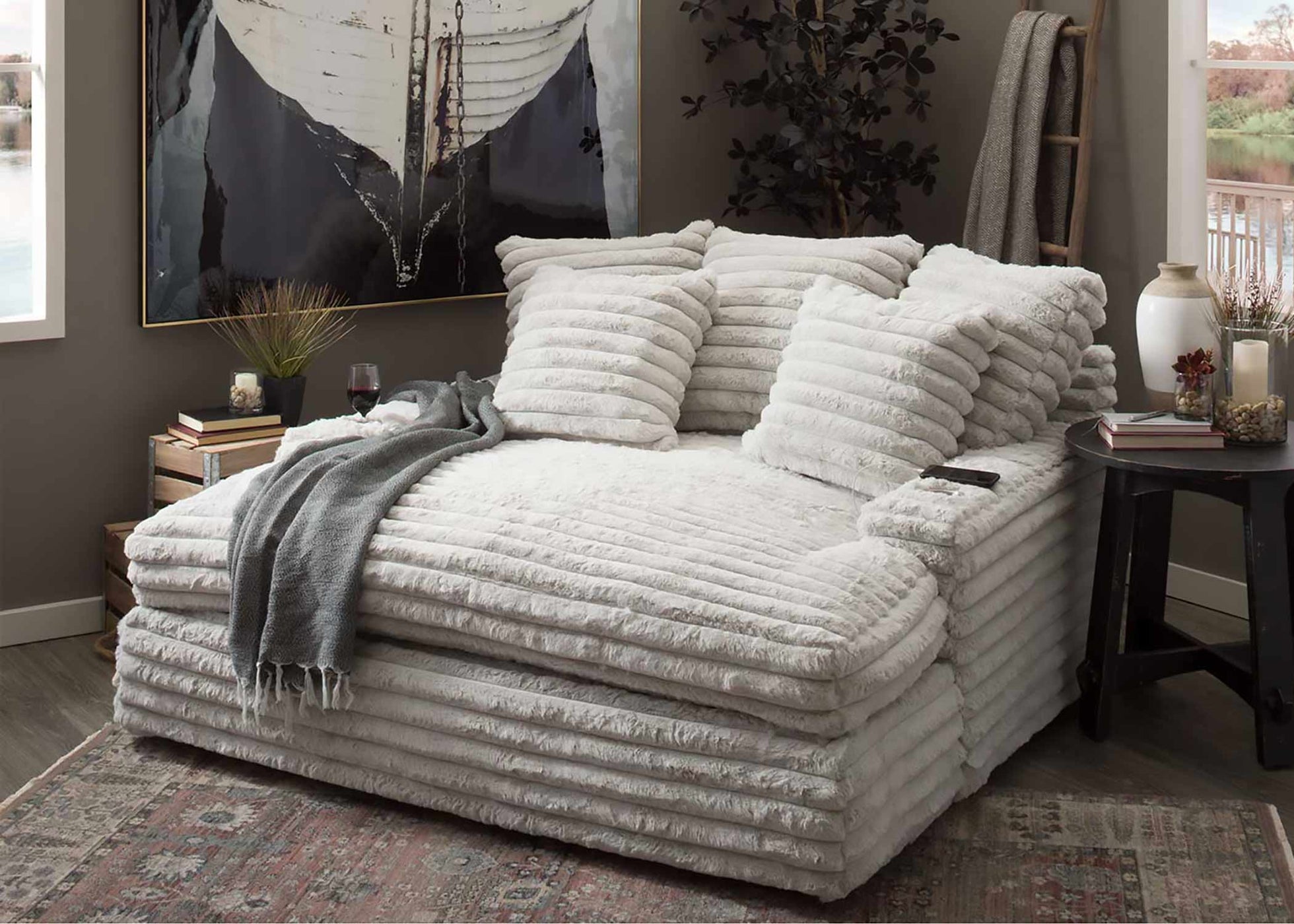 Franklin Furniture - Grand Home Theatre Chaise Lounge w/ Dual Cupholde ...