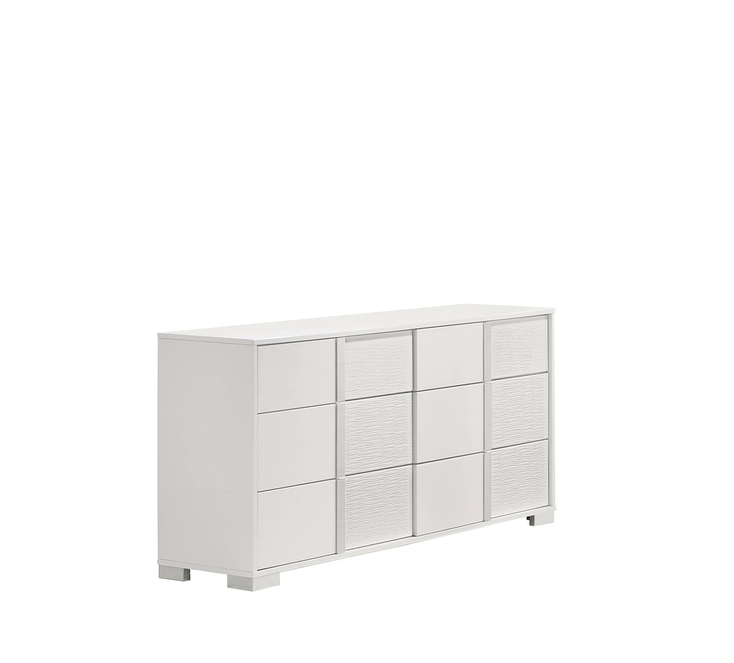 Mariano Furniture - B750 6 Piece Queen Bedroom Set in White Lacquer ...