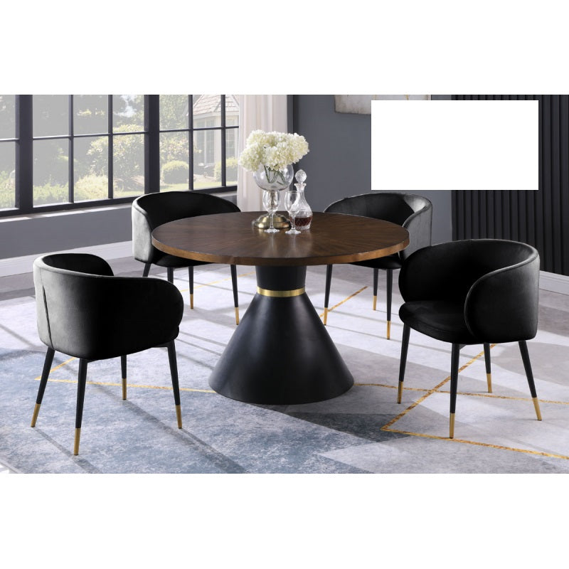 Mariano Furniture - HX009 5 Piece Round Dining Table Set - BM-HX009-BL ...