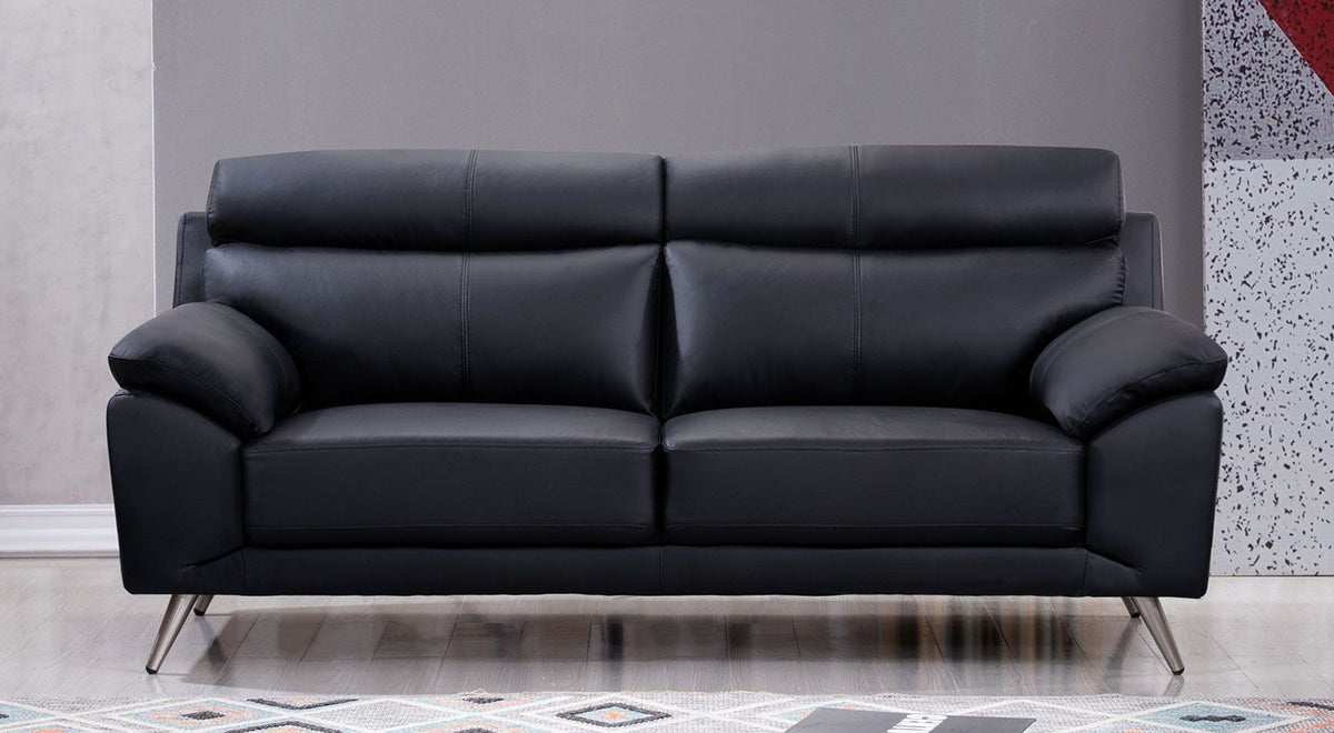 American Eagle Furniture - EK528 Black Top Grain Leather Sofa - EK528 ...