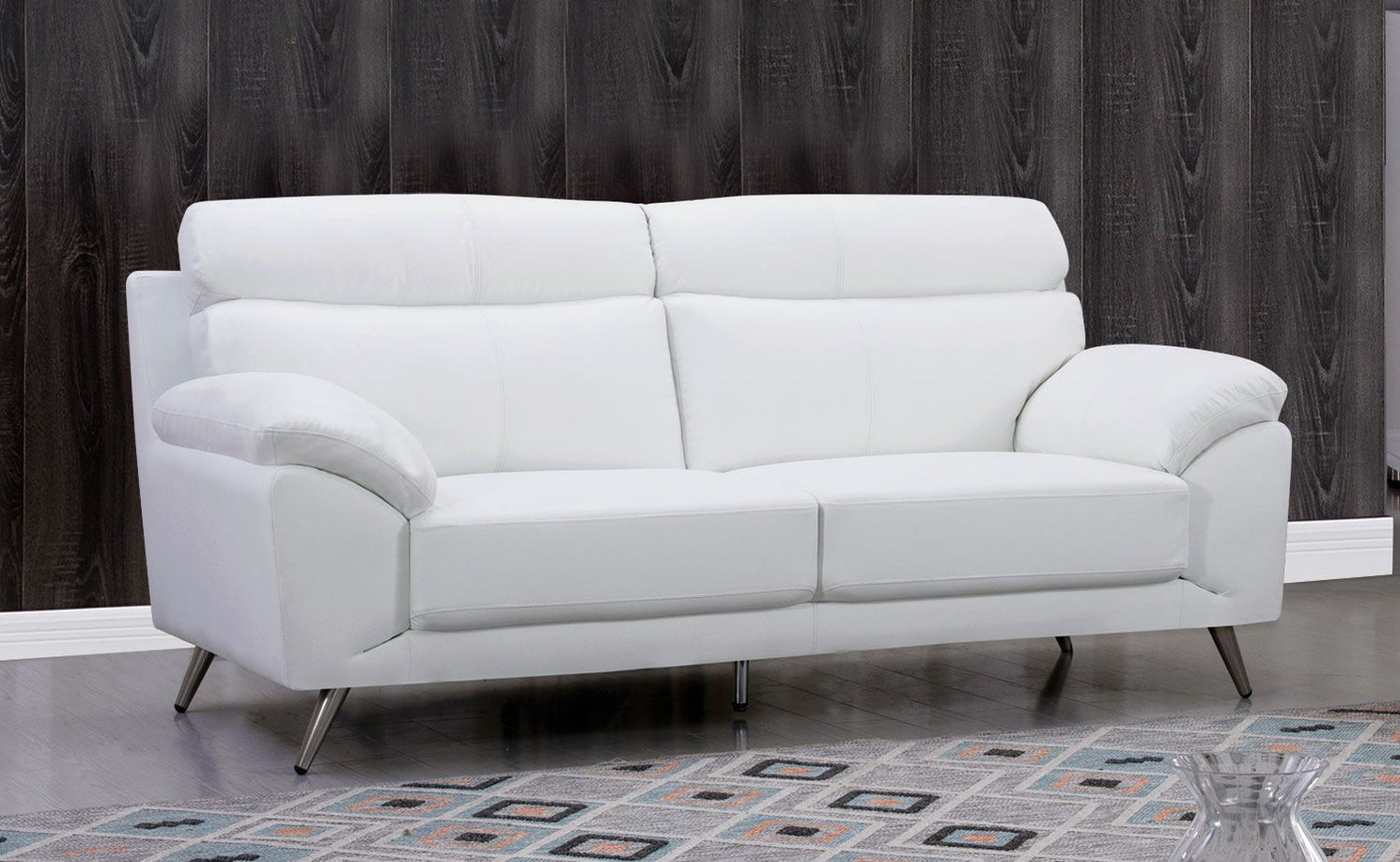 American Eagle Furniture - EK528 White Top Grain Leather Sofa - EK528 ...