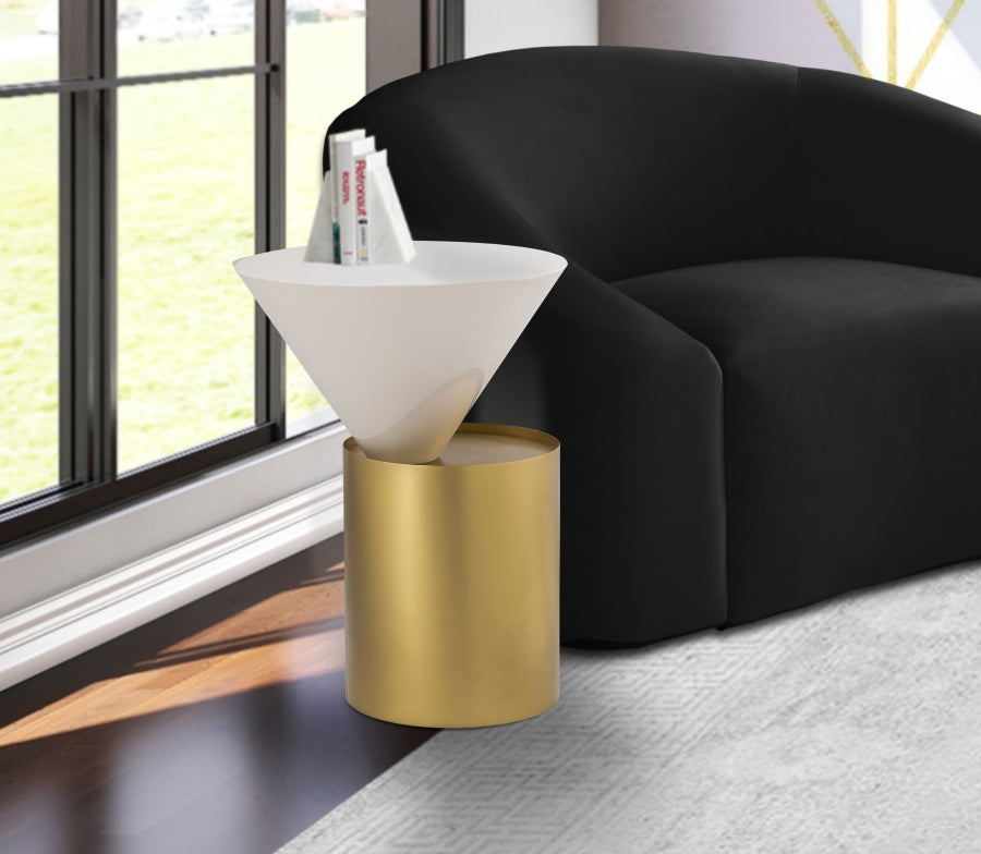 Meridian Furniture - Damon End Table in Brushed Brass - 268-E ...