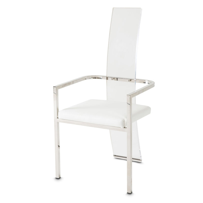 AICO Furniture - State St. Arm Chair in White (Set of 2) - N9016004A-1 ...