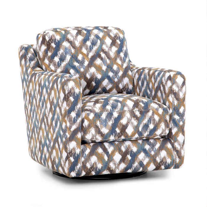 Franklin Furniture - Rowan Swivel Accent Chair in Indigo - 2183-3902-4 ...