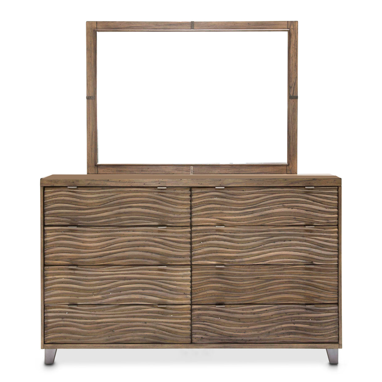 AICO Furniture - Del Mar Sound Dresser with Wall Mirror in Boardwalk ...