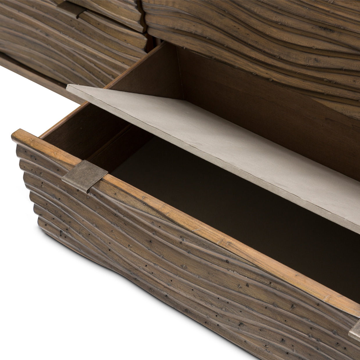 AICO Furniture - Del Mar Sound Dresser with Wall Mirror in Boardwalk ...