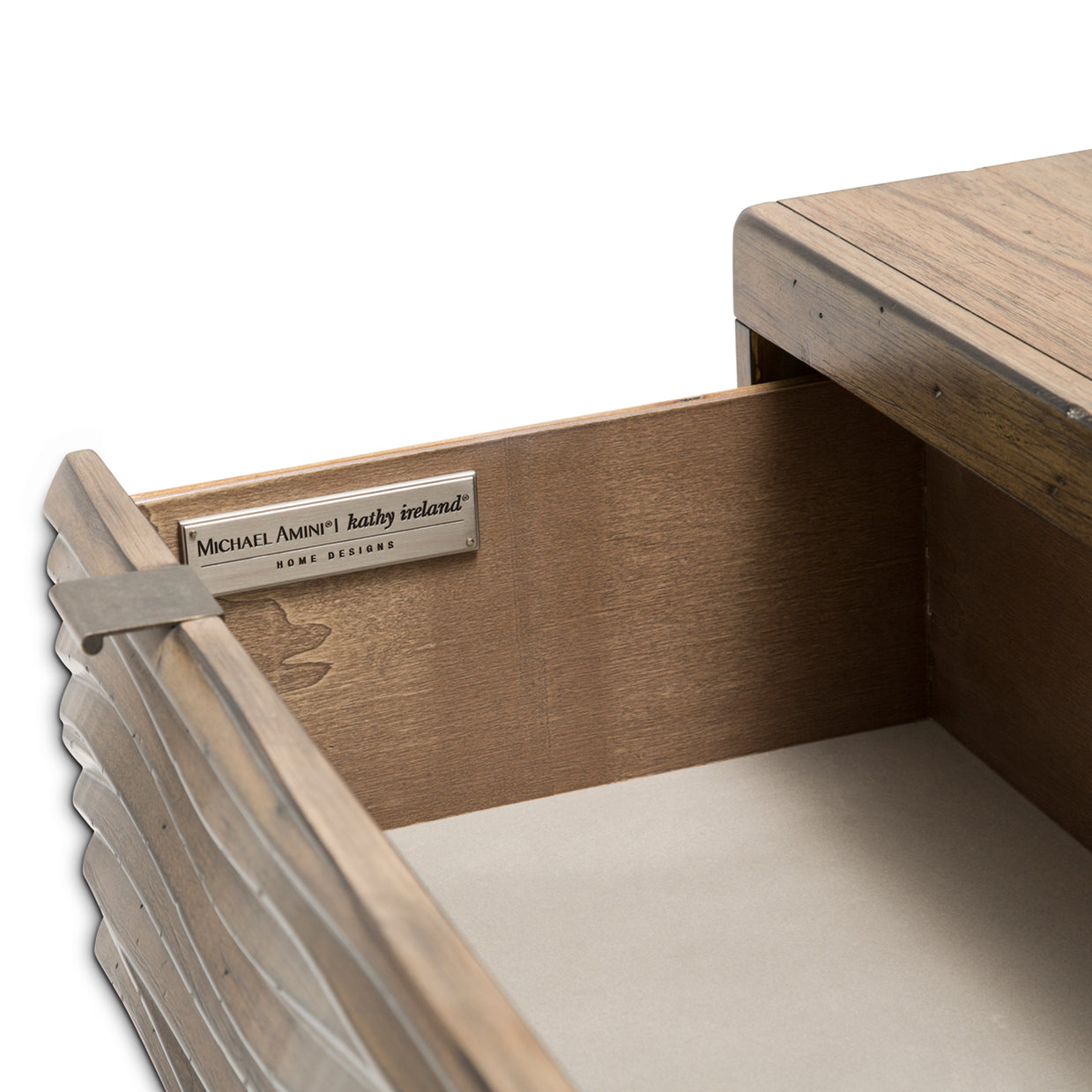 AICO Furniture - Del Mar Sound Dresser with Wall Mirror in Boardwalk ...