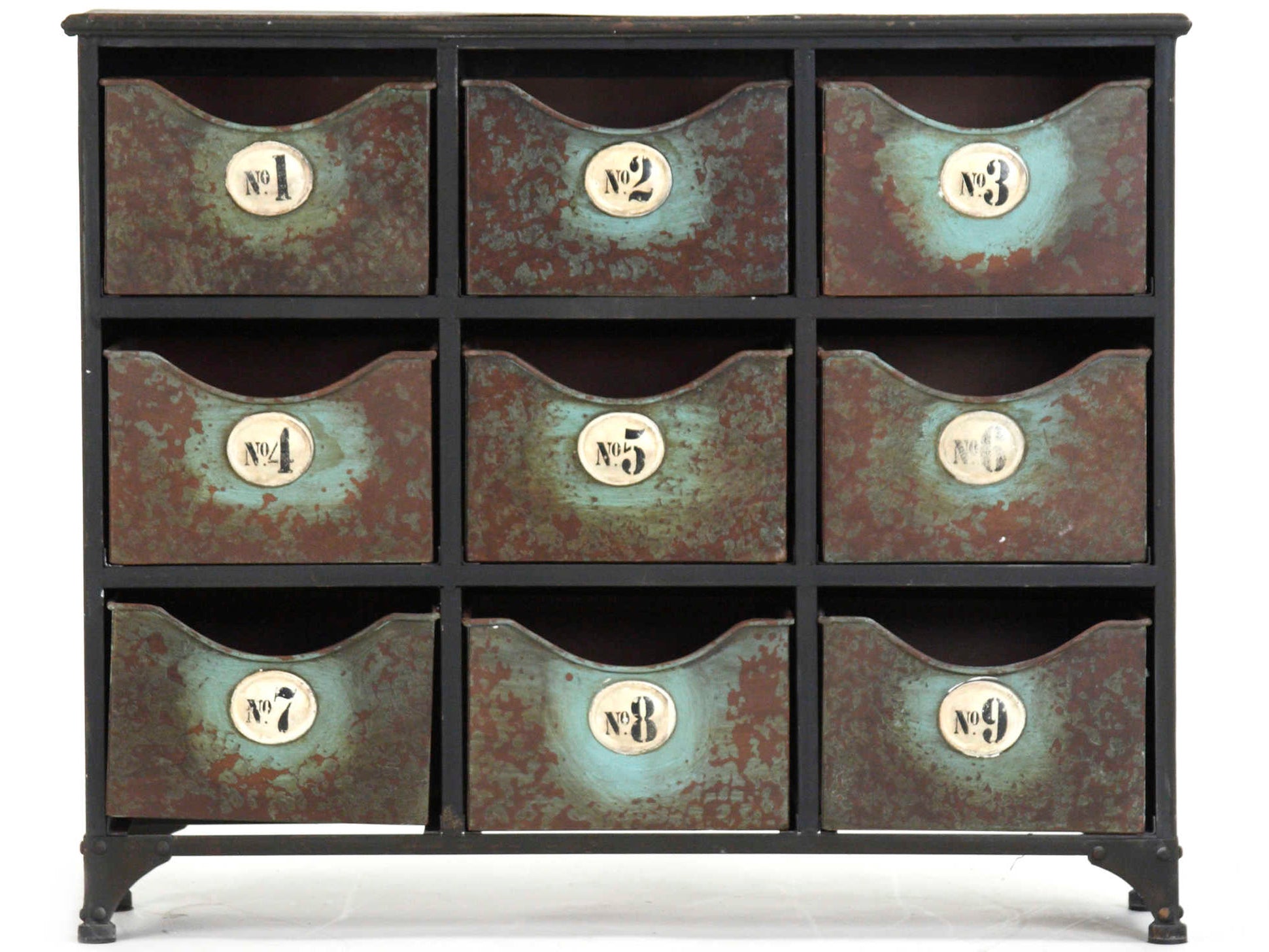 Zentique - Iron Antique Green / Rustic File Cabinet - PC042 ...