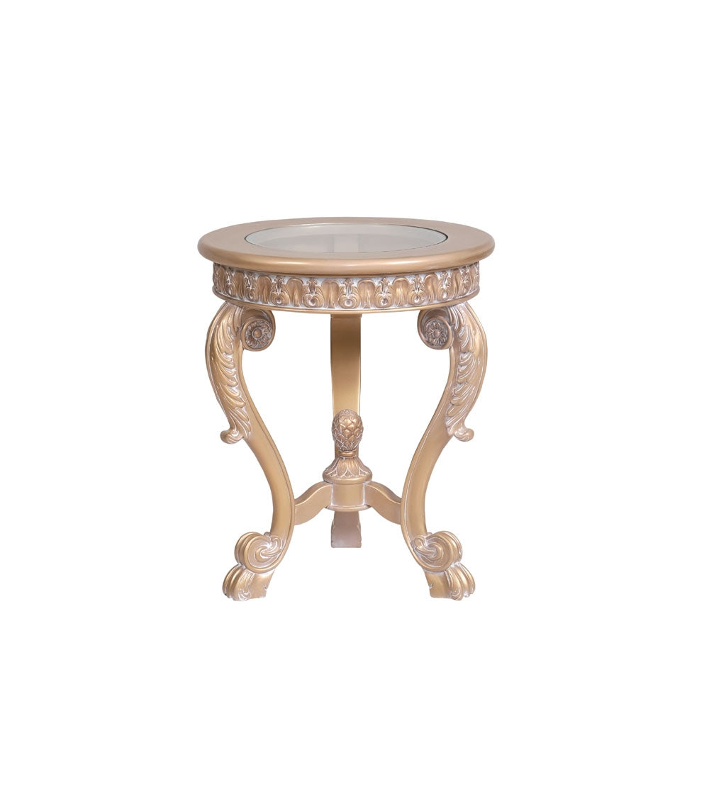 European Furniture - Valentina Luxury Side Table in Dark Champagne ...