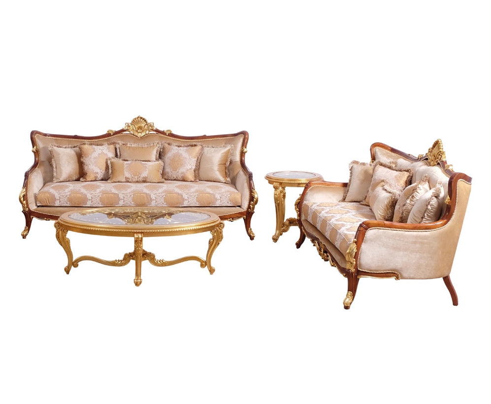 European Furniture - Veronica II 2 Piece Luxury Sofa Set in Antique Wa ...